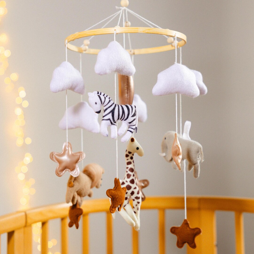Safari Baby Mobile, Lion Mobile, Giraffe Mobile, Elephant Baby Mobile ...