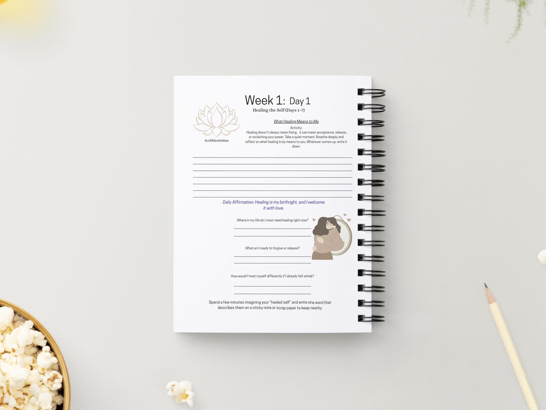 30-day Healing Journey | Guided Self-care & Reflection Workbook ...