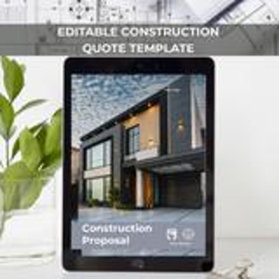 Editable Construction Quick Quote Template | Builder Estimate | Canva ...