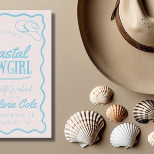 Editable Coastal Cowgirl Bachelorette Theme Invitation - Etsy