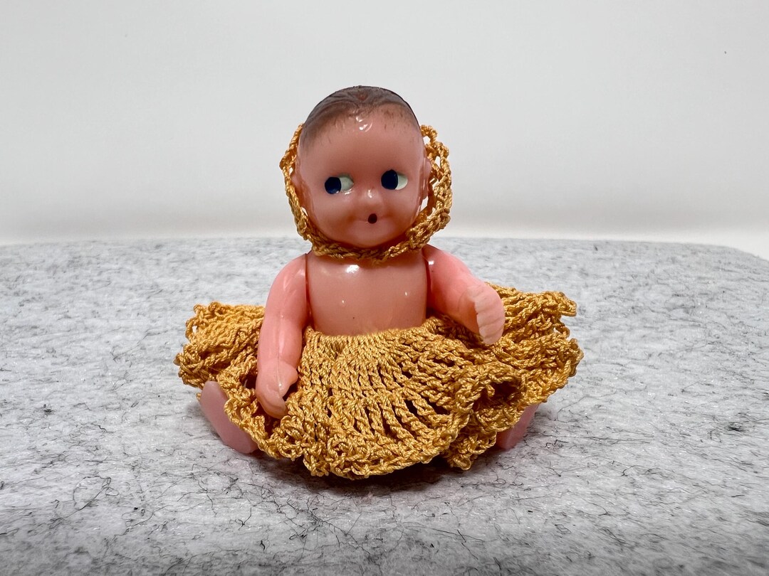 Vintage Kewpie Doll | Celluloid Figurine With Crochet Outfit - Etsy