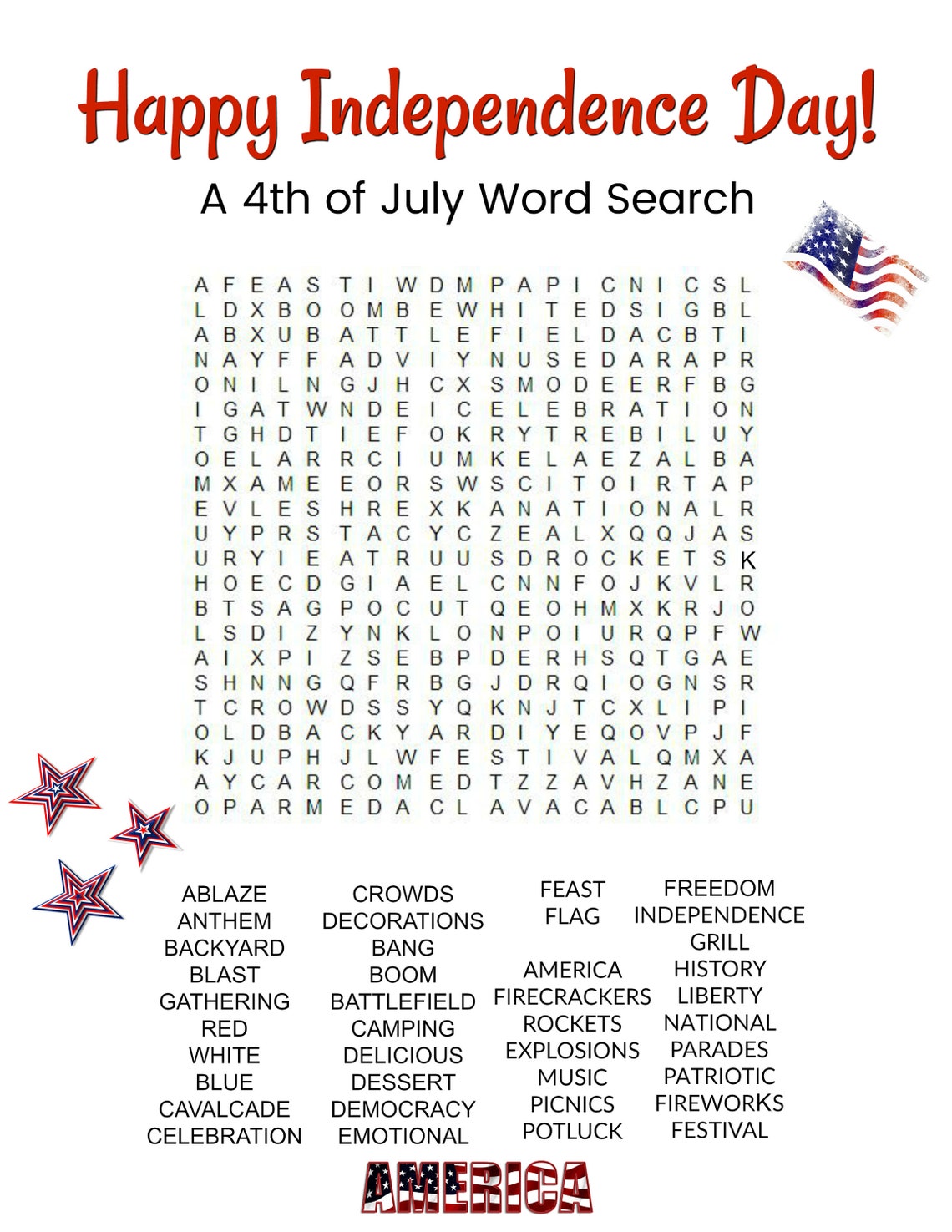 Independence Day Printable Game Set Of 2 Word Search Maze Party Games independence-day-printable-game-set-of-2-word-search-maze-party-games