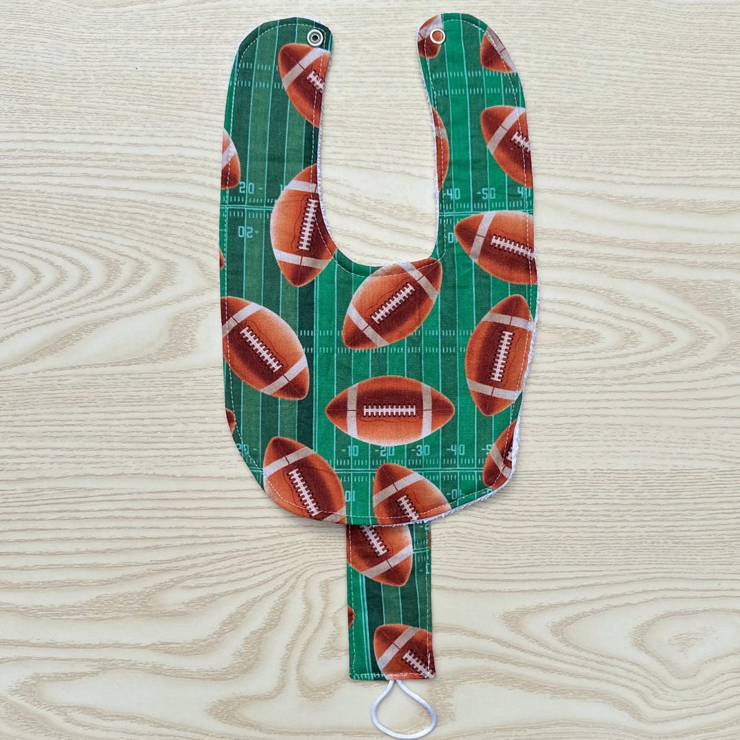 Football Field Baby Bib and Snap on Pacifier Clip - Etsy