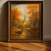 Rustic Autumn Church Scene | Cozy Fall Turkey Painting Digital Download ...