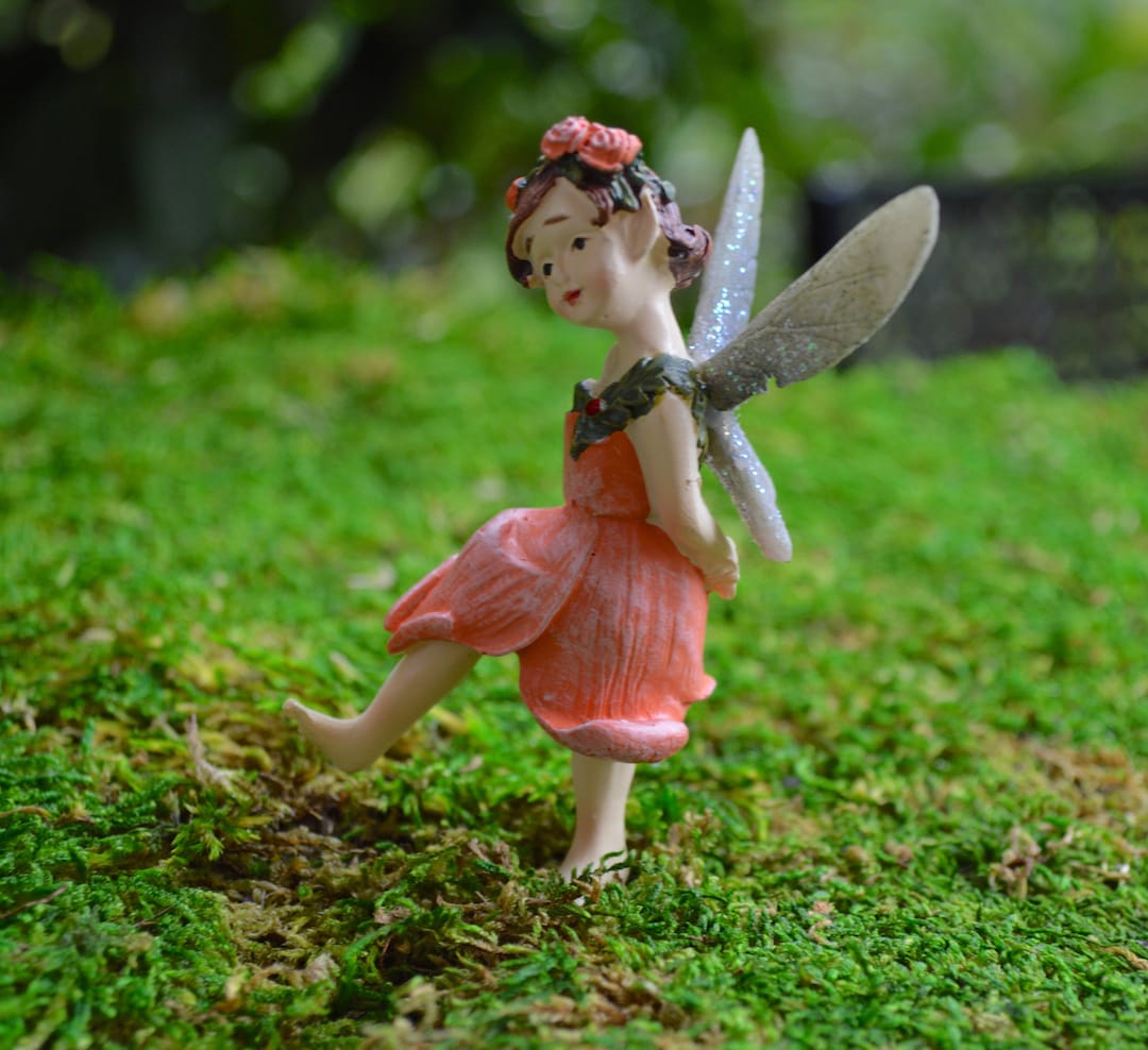 Miniature Kicking Fairy – 3" Resin Fairy Garden Figurine With Pick ...