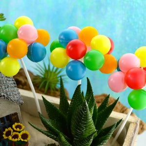 Miniature Balloons Pick ~ Terrarium Accessory ~ 3/4" Balloons ~ 6 Inch ...