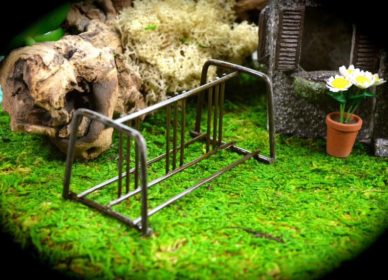 Miniature Bicycle or Bike Rack – Red, Green, Bronze Bikes W/ Basket ...