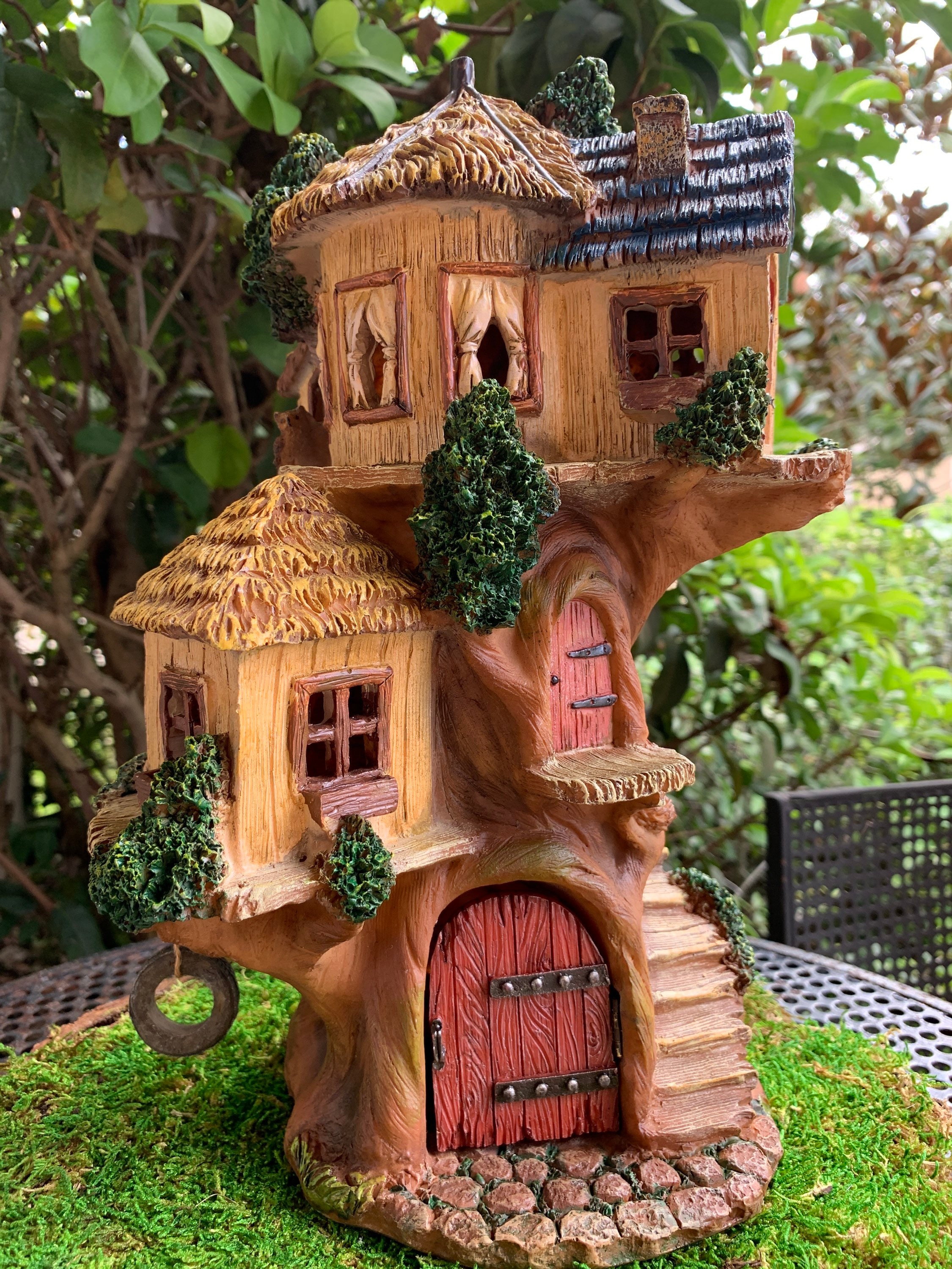 Fairy Garden Tree House ~ Miniature Fairy House With Tree Design ...