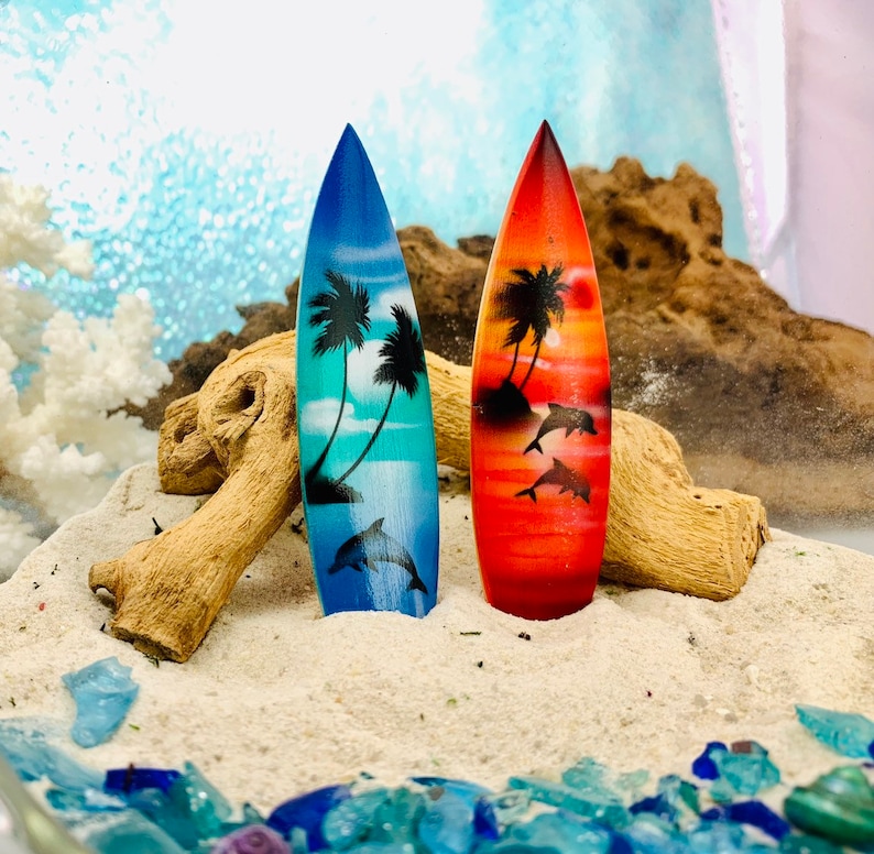 Miniature Surfboard for Fairy Gardens, Terrariums, or Beach Scenes ...