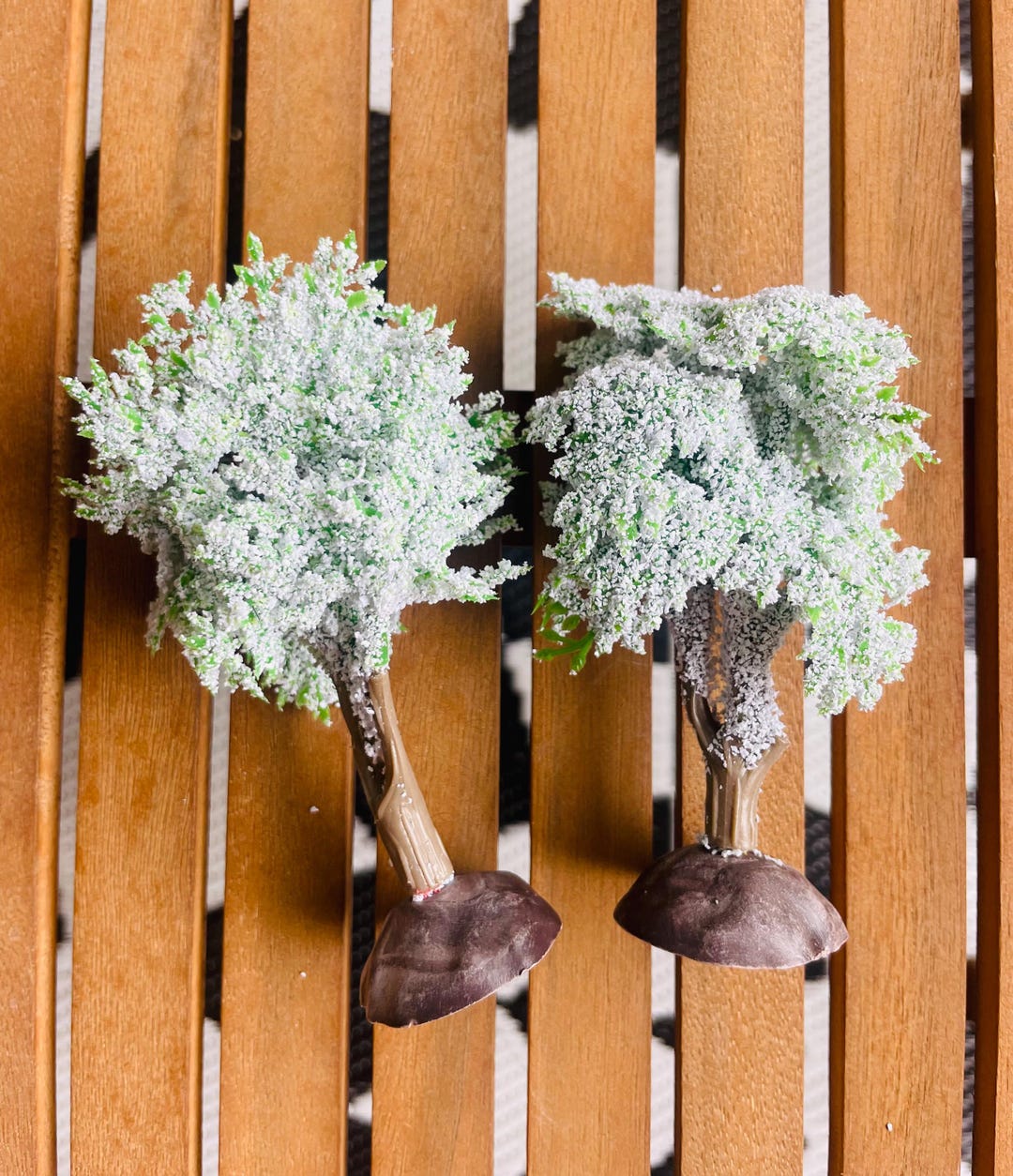 Miniature Snowy Trees – Fairy Garden Winter Decor, Christmas Terrarium ...