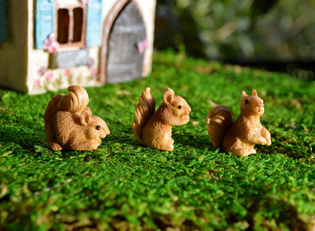 Miniature Squirrel Figurine ~ 3 Different Squirrels ~ Choice at ...