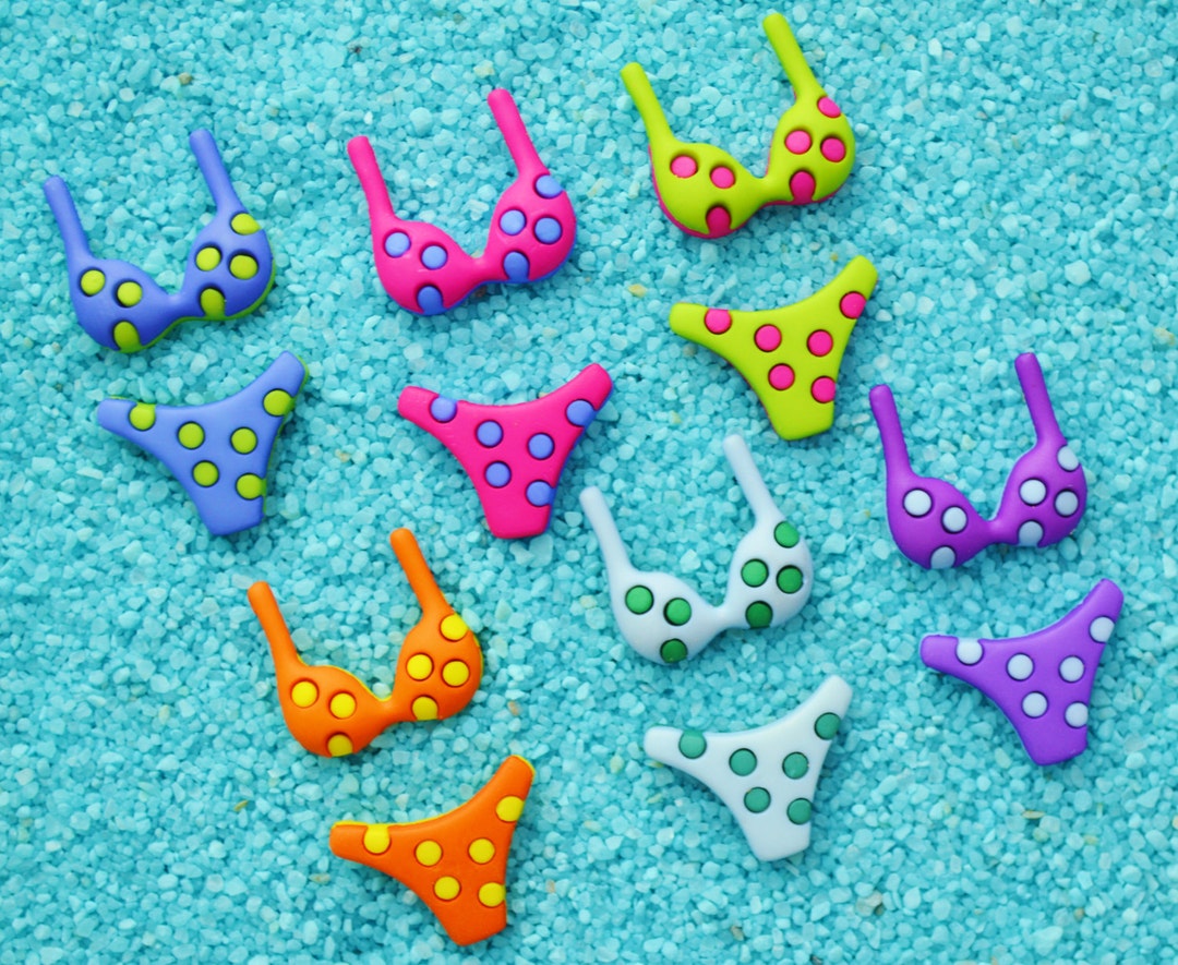 Bikini Tops and Bottoms ~ Flatback Buttons ~ Craft Supply - Etsy