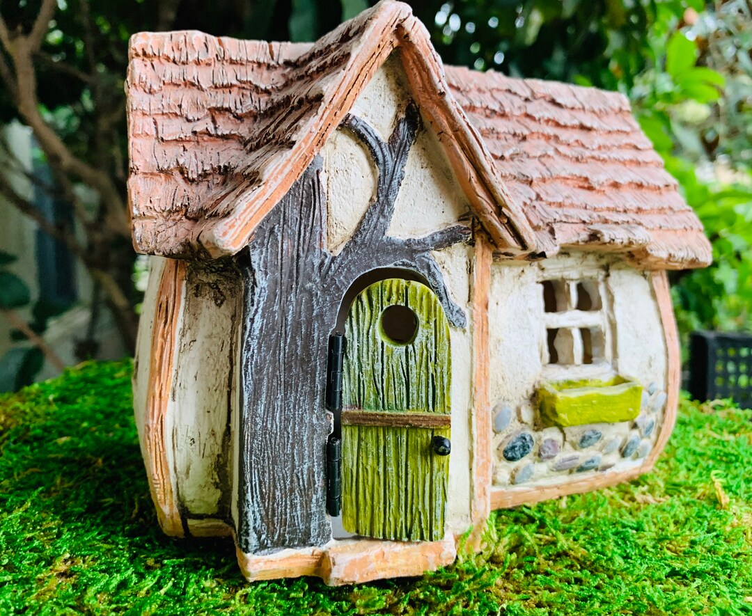 Garden Cottage House ~ 7" Wide ~ Miniature Resin House ONLY ~ Country ...