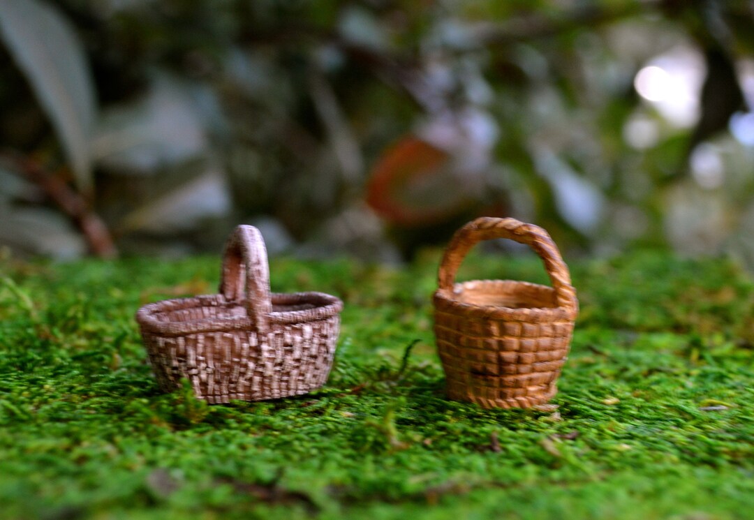 Miniature Baskets ~ Choose 1 or Set of 2 ~ Fairy Garden Supplies ...