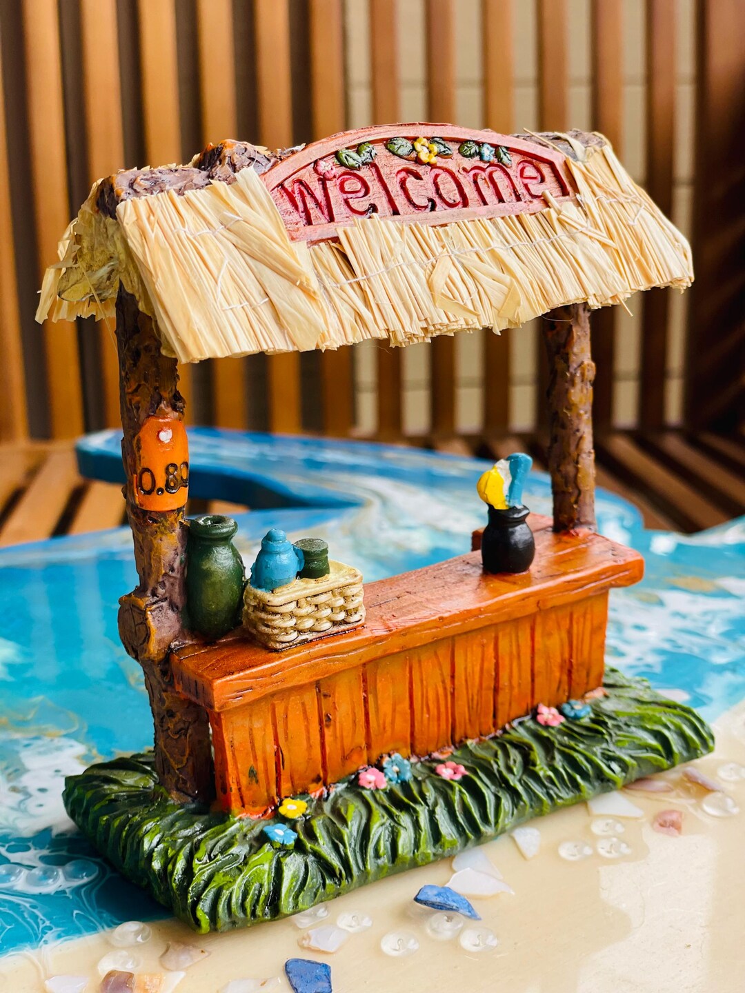 Miniature Tiki Hut ONLY ~ Beach Accessories ~ 4.5" High ~ Coastal ...
