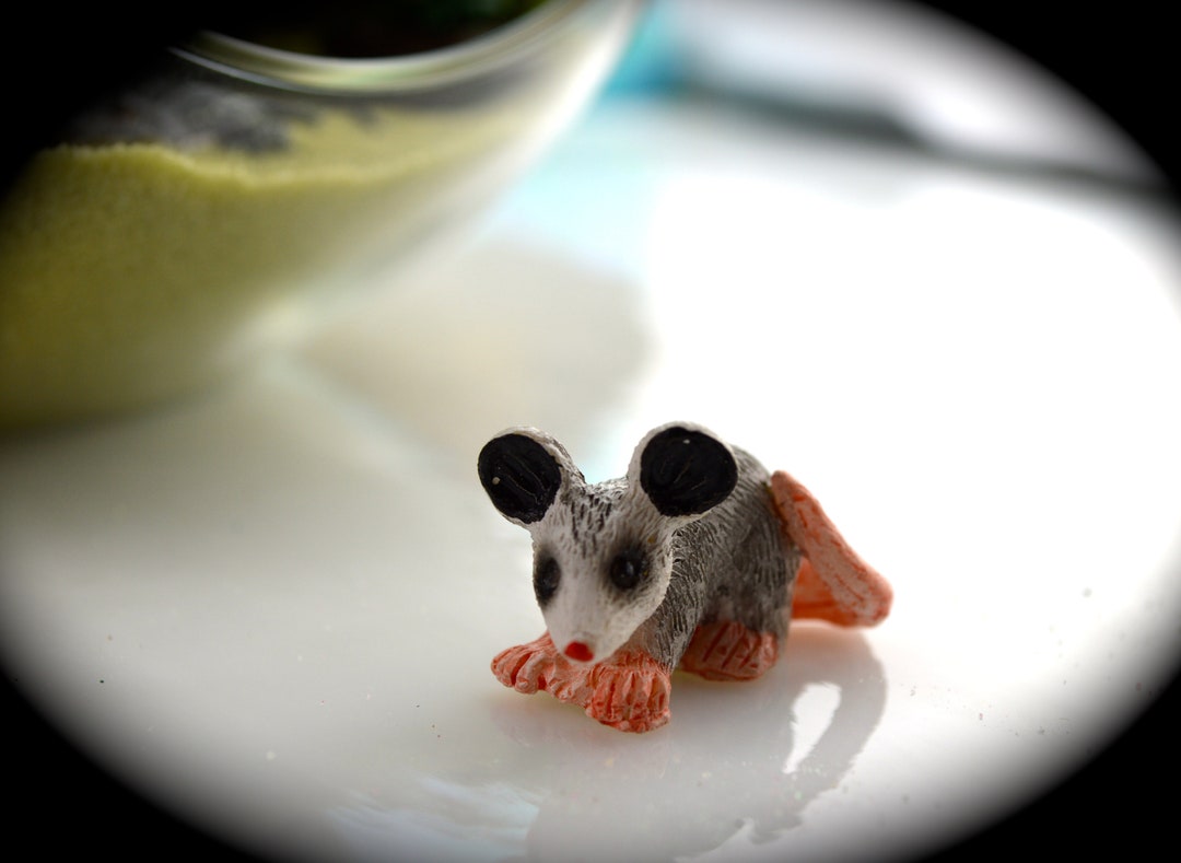 Miniature Opossum Figurine ~ AKA Possum ~ Fairy Garden – Miniature ...