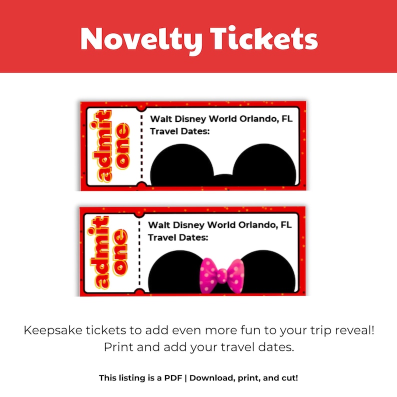 Disney World Trip Reveal Scavenger Hunt – WDW Printable Surprise Letter ...