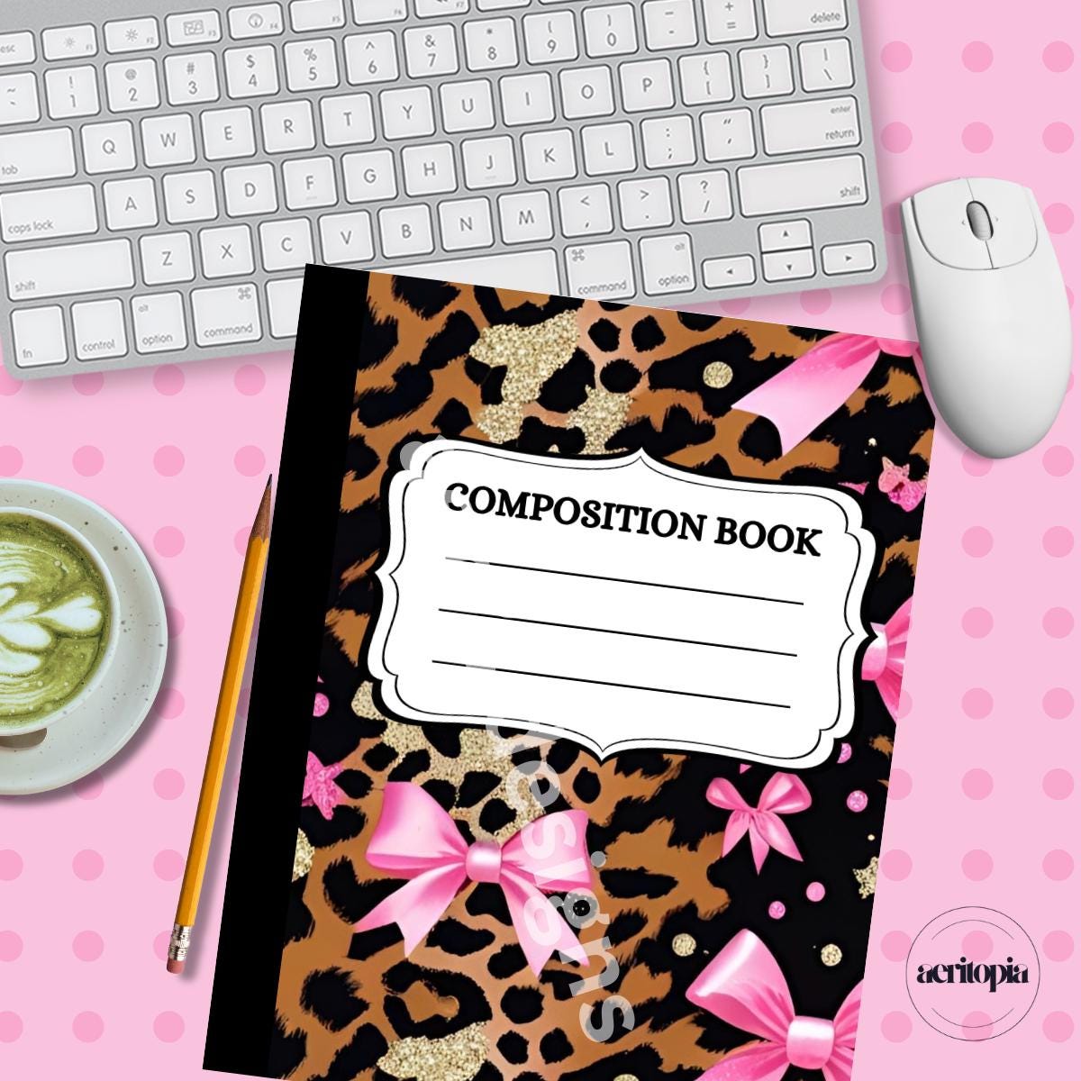 Composition Book Cover PNG Digital Download, Printable Composition Book ...