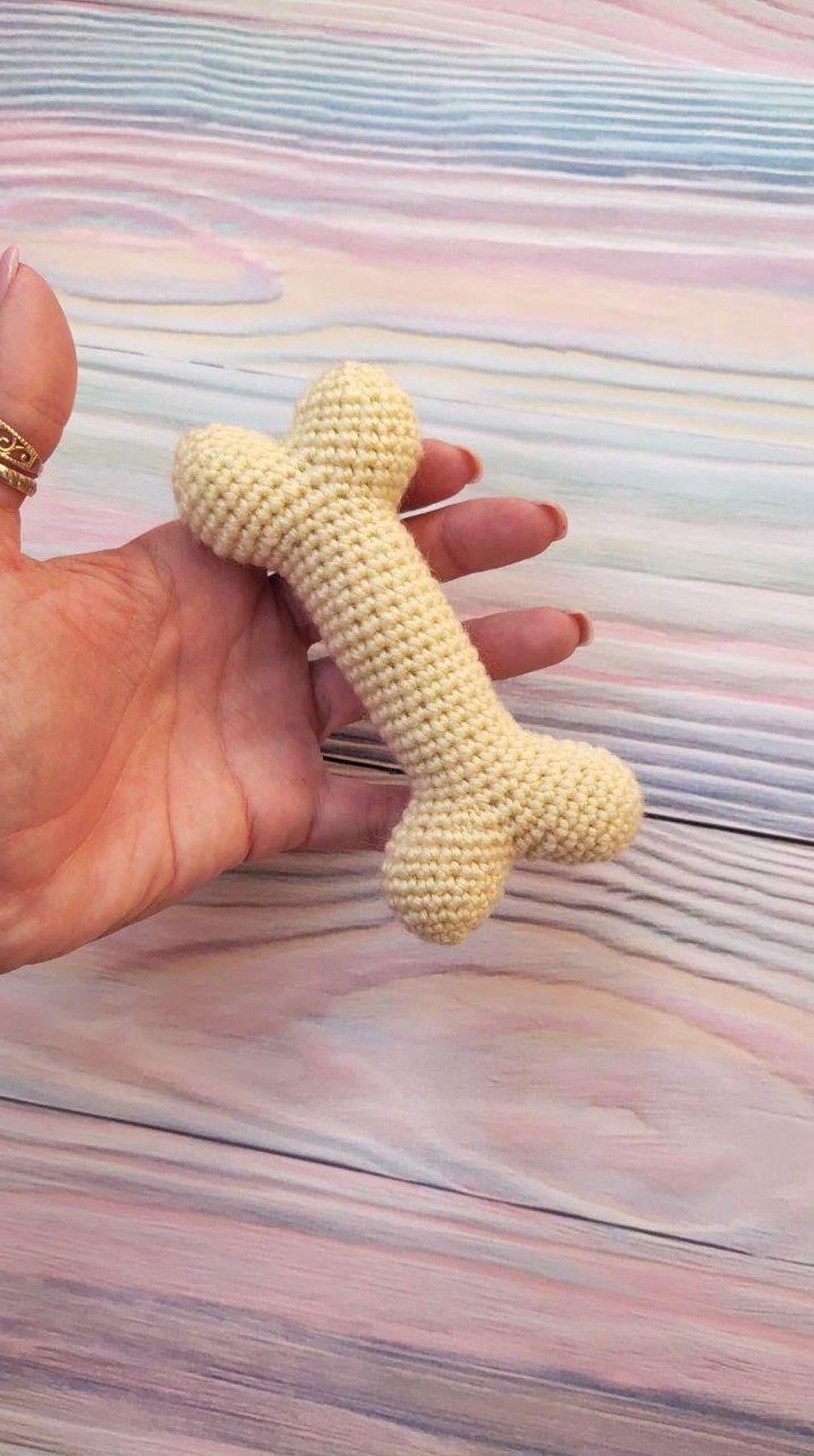 Crochet Dog Bone Plushie: Halloween Pet Toy, Soft Cotton Yarn - Etsy