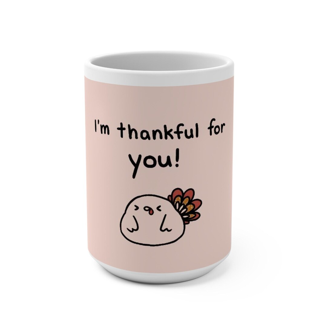 Thankful Turkey Coffee Mug, Cute Thanksgiving Gift - Etsy