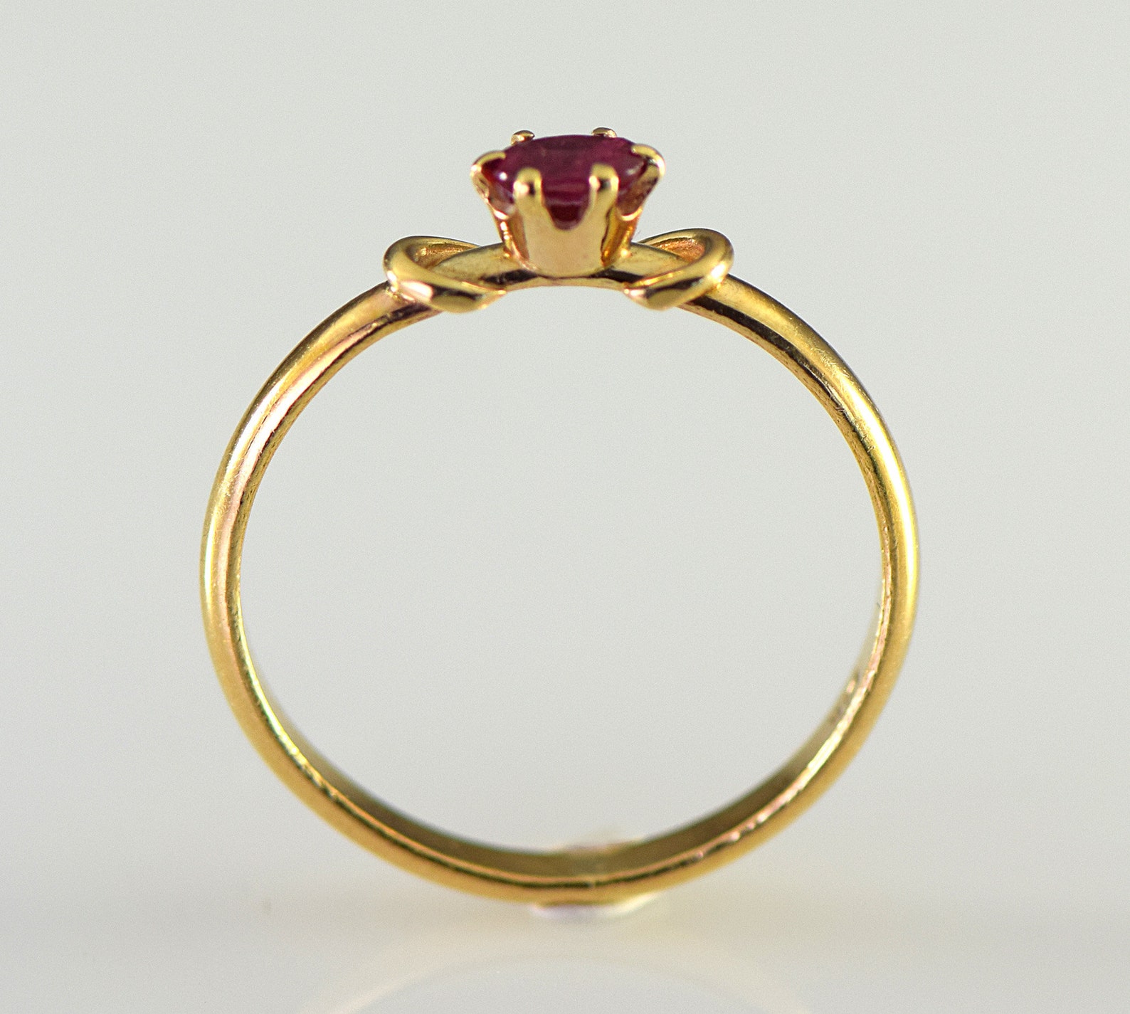 Ruby Ring in 14K Yellow Gold - Etsy