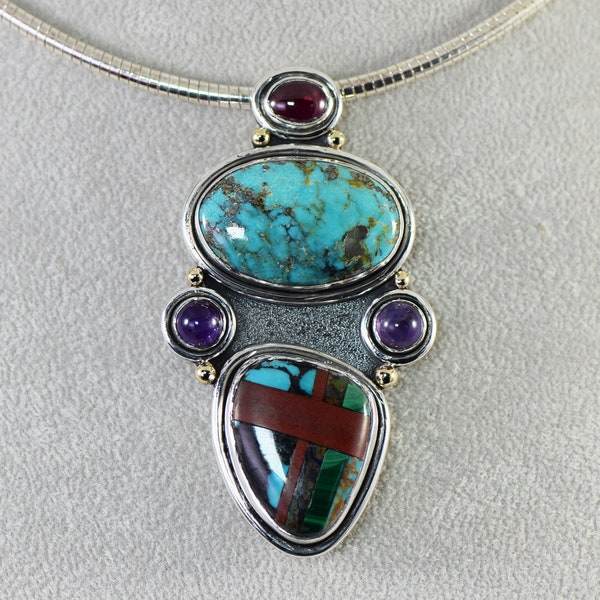 Intarsia Pendant - Etsy