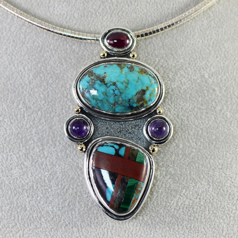 Intarsia Pendant - Etsy