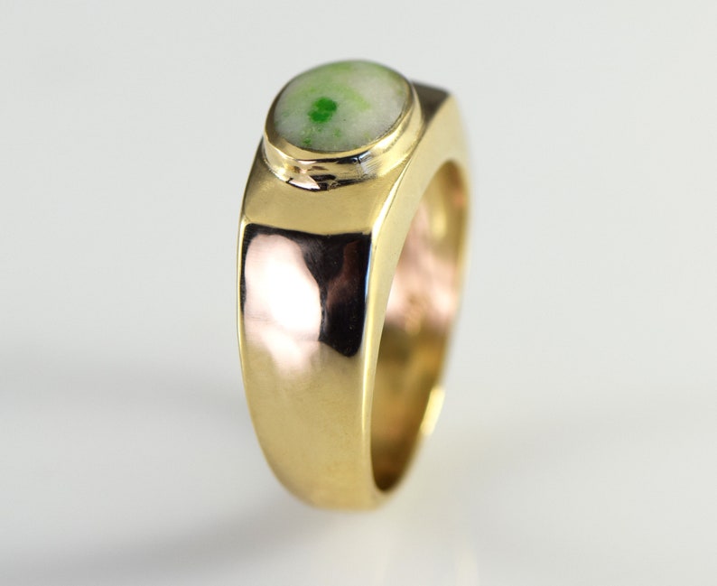 Vermont Jade 14K Yellow Solid Gold Ring - Etsy