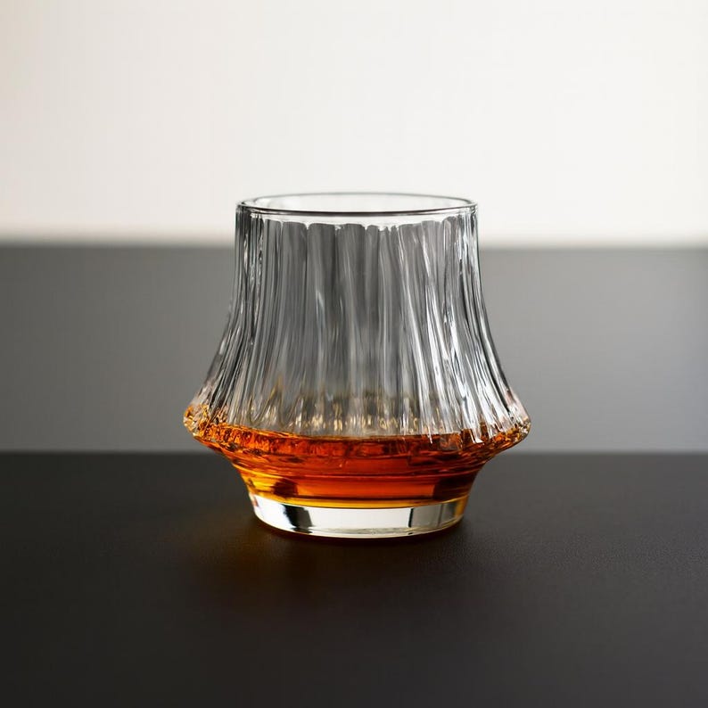 Whiskey Glass With Textured Design - Etsy
