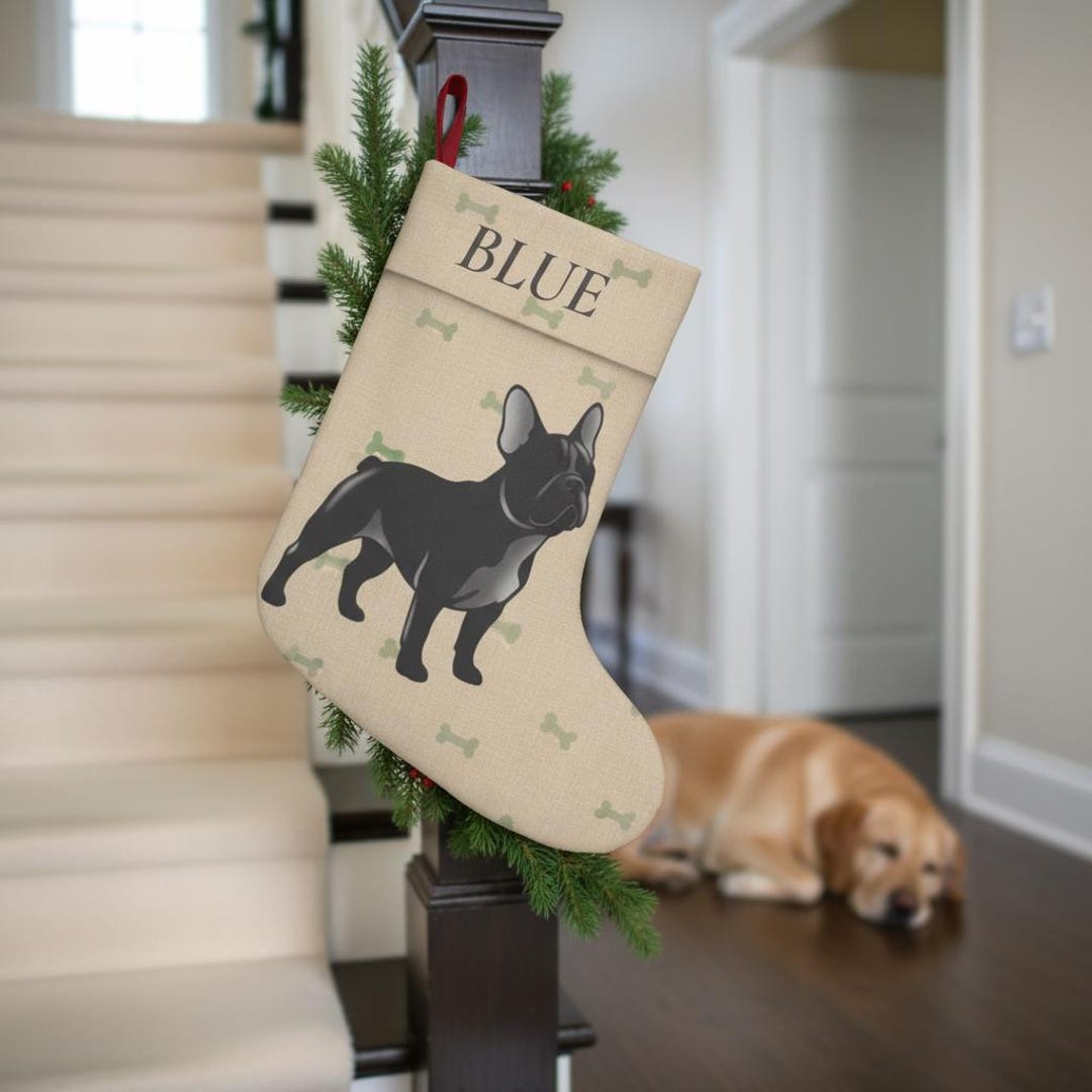 Personalized French Bulldog Christmas Stocking | Custom Dog Lover ...