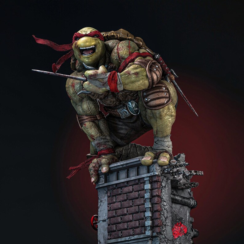 Raphael – Fanart STL 3D Print File | TMNT Fanart Statue With Twin Sai ...