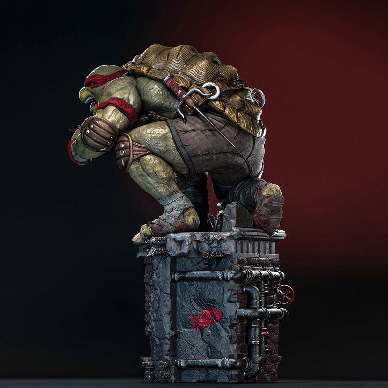 Raphael – Fanart STL 3D Print File | TMNT Fanart Statue With Twin Sai ...