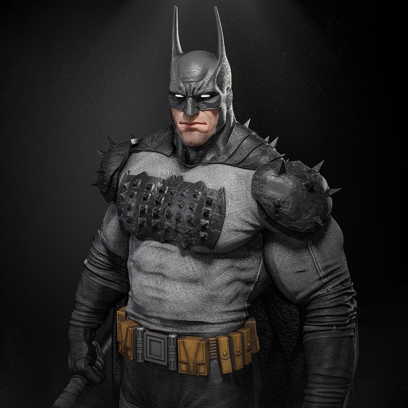 Epic Armored Dark Knight Warrior STL Print | Gothic Vigilante Statue ...