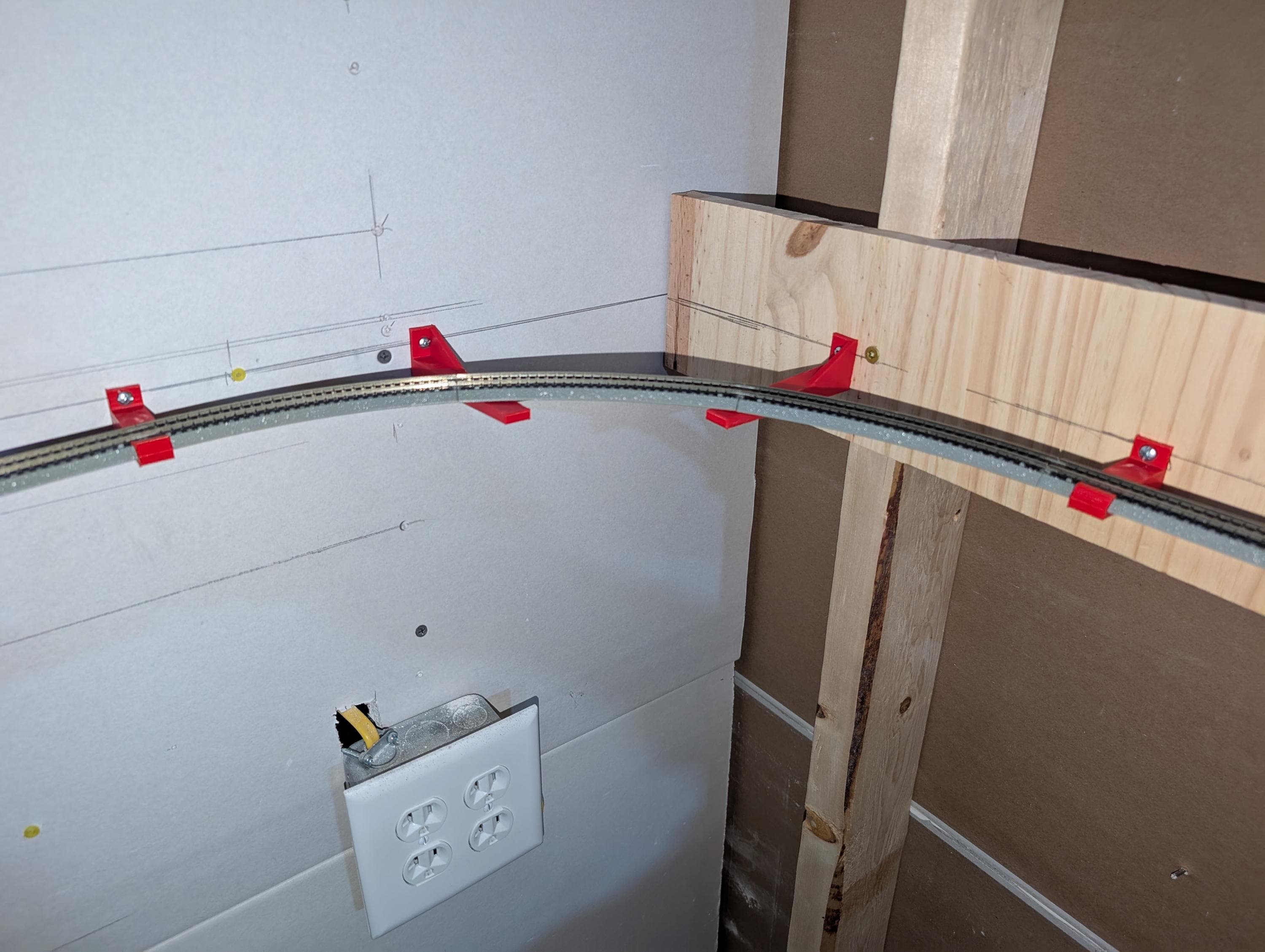 N Scale Model Train Track Wall Mount Complete Room System - Etsy