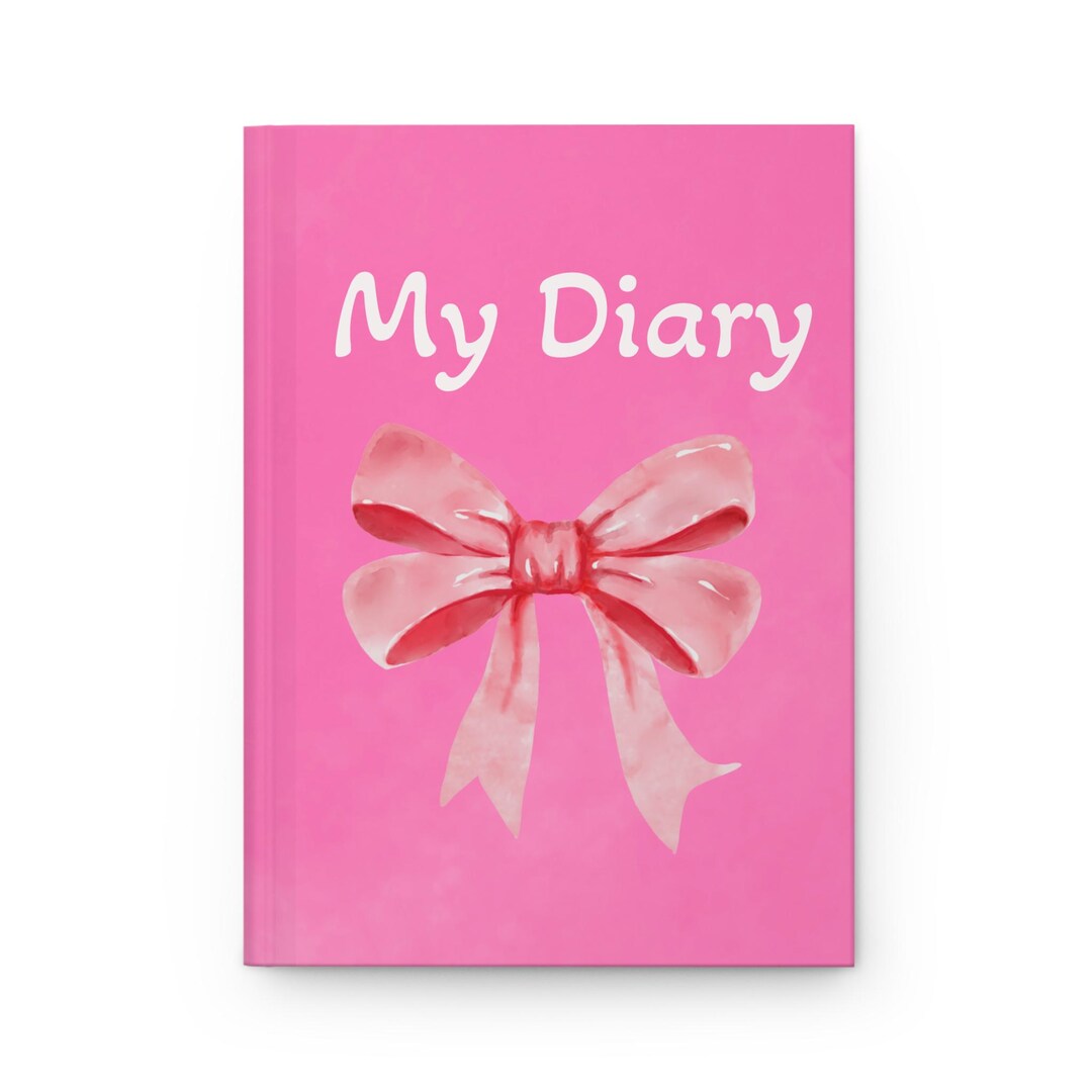 Cute Pink Hardcover Journal With Bow - Perfect for Diaries, Stationery ...