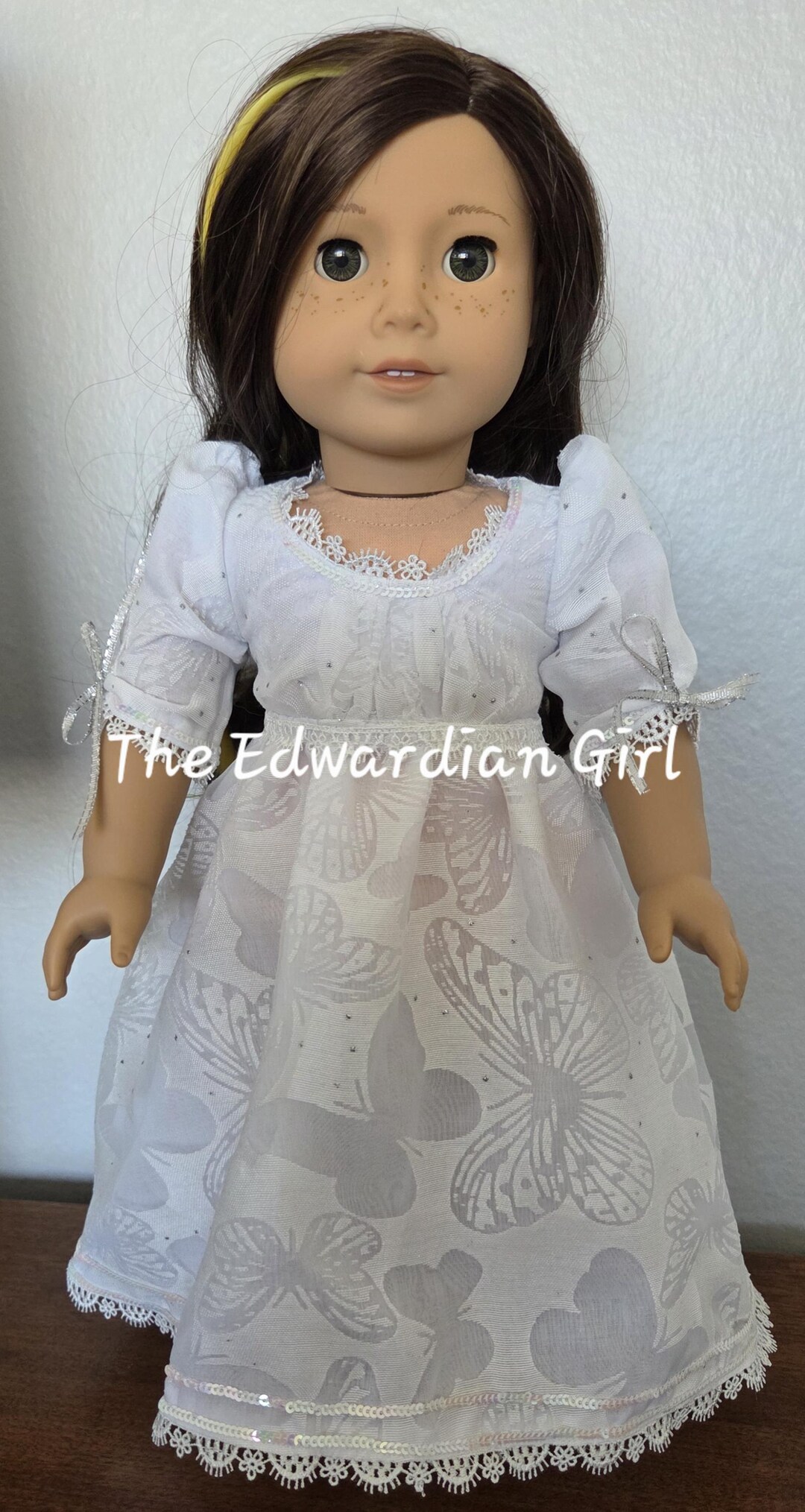Oopsies OOAK White Regency Doll Dress, Venice Lace. for 18 Inch Play ...