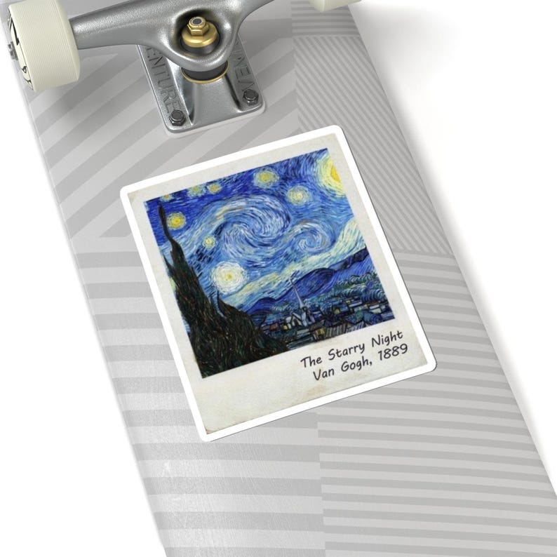 Starry Night Van Gogh Stickers, Celestial Decor, Art Lover Gift, Laptop ...