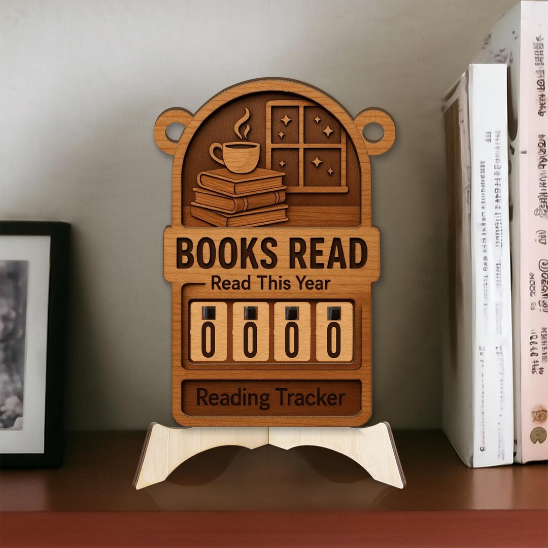 Books Read Tracker Wooden Sign, Reading Tracker Board, Book Log Counter ...