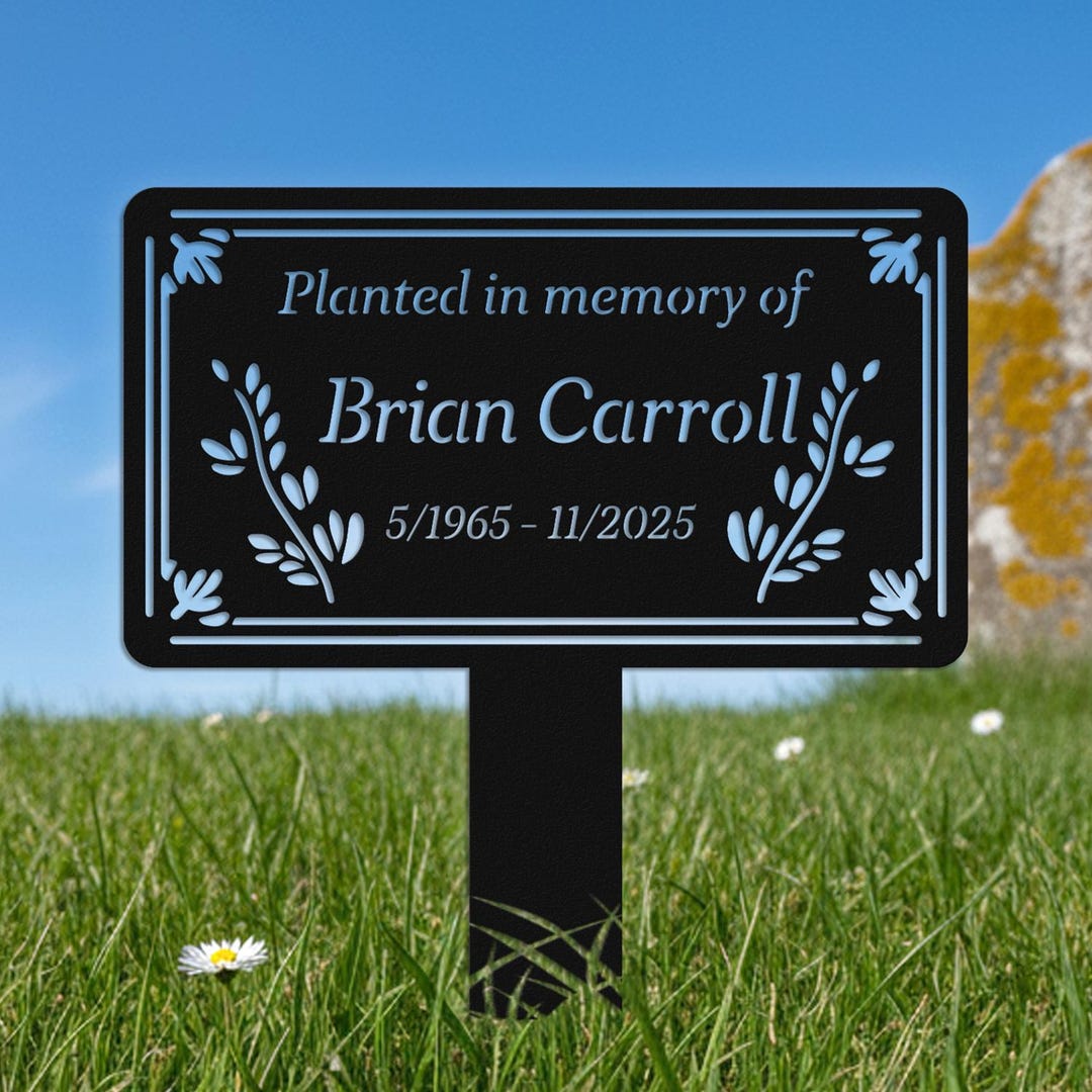 Personalized Memorial Garden Sign, Custom Outdoor Plaque for Loved Ones ...