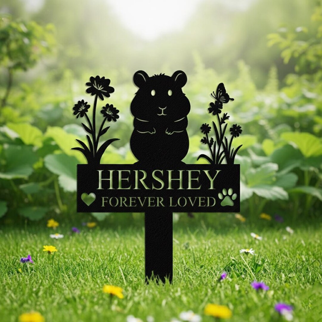 Personalized Hamster Memorial Metal Sign, Pet Grave Marker, Hamster ...