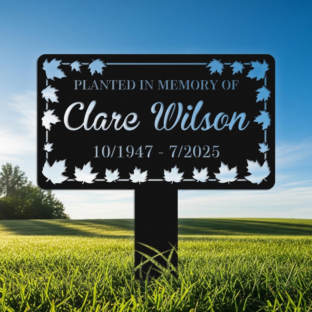 Personalized Memorial Garden Sign, in Loving Memory Remembrance Sign ...