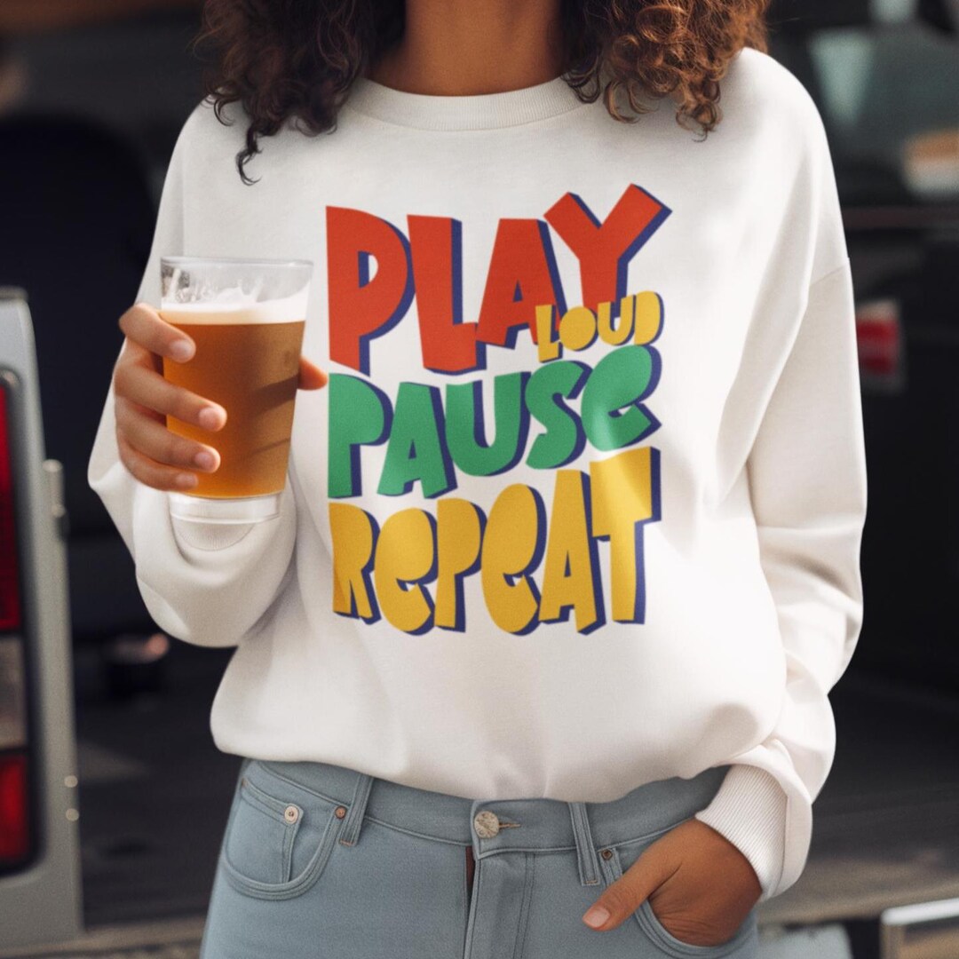 Retro Sweatshirt Bold 90s Style Graphic Tee for Gen X Vintage Music ...