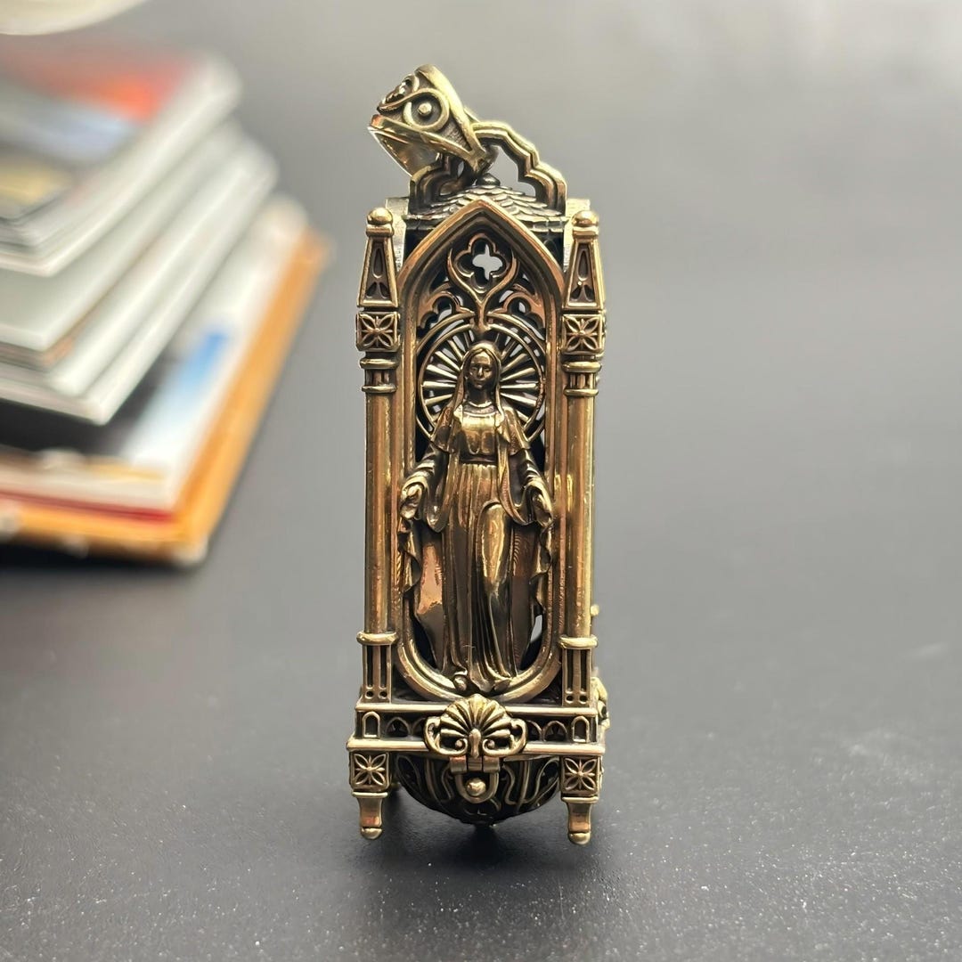 Sanctum Pendant, Medieval Virgin Mary Keepsake, Gothic Spiritual ...
