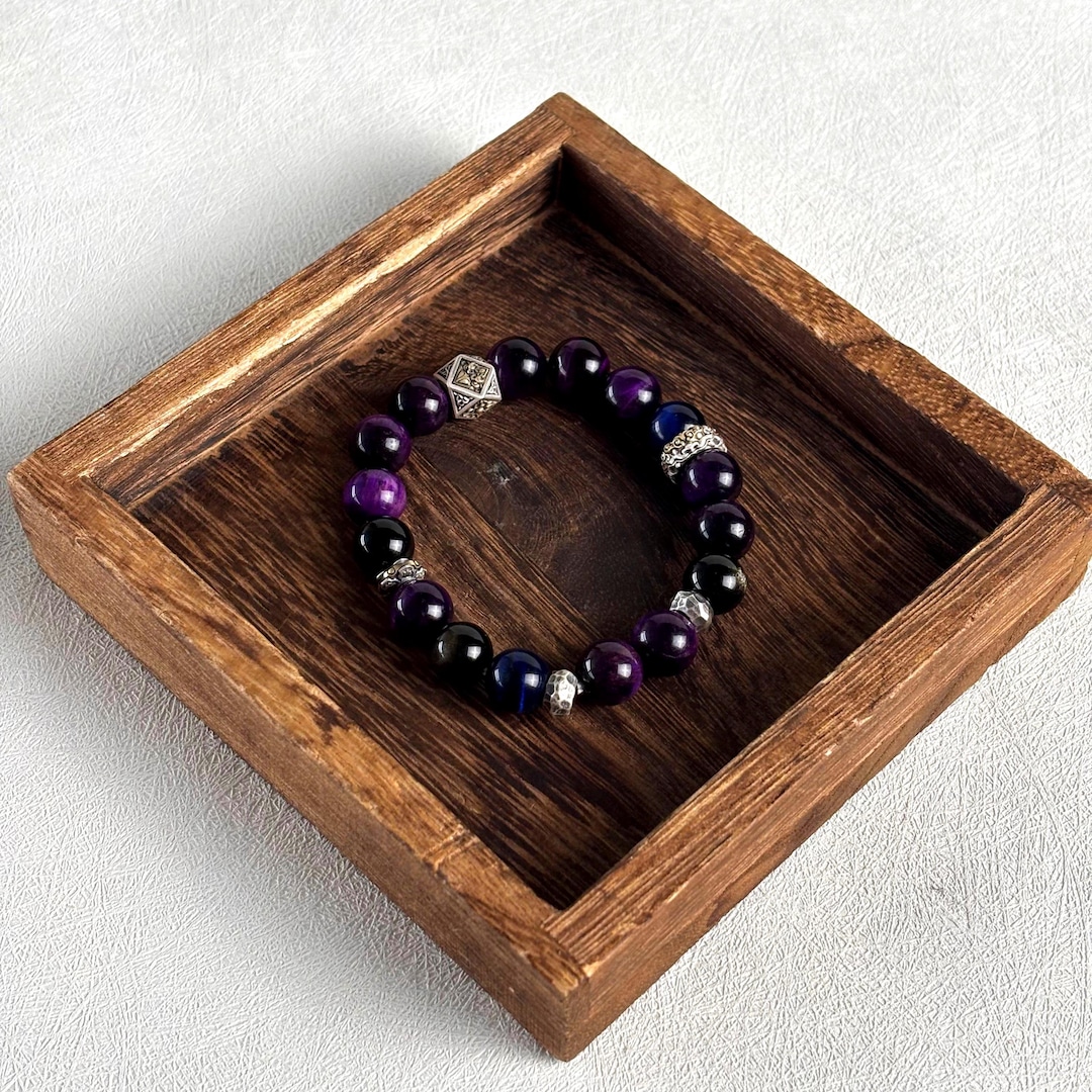 Garuda Tiger Eye Guardian Bracelet, Protection & Courage Crystal ...