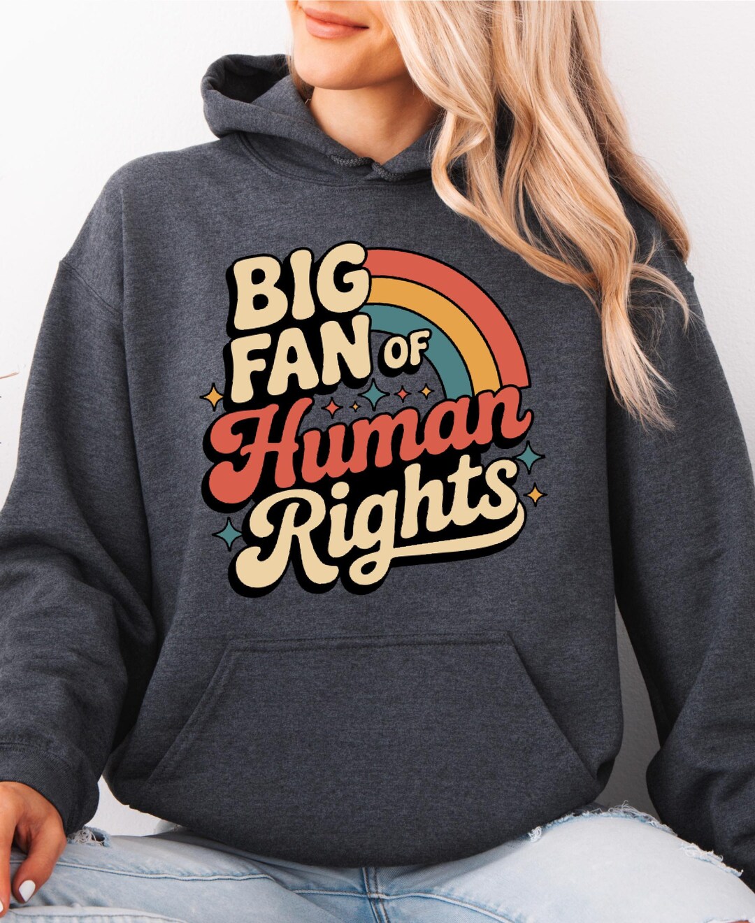 Big Fan of Human Rights Hoodie, Equality Social Justice Feminist ...