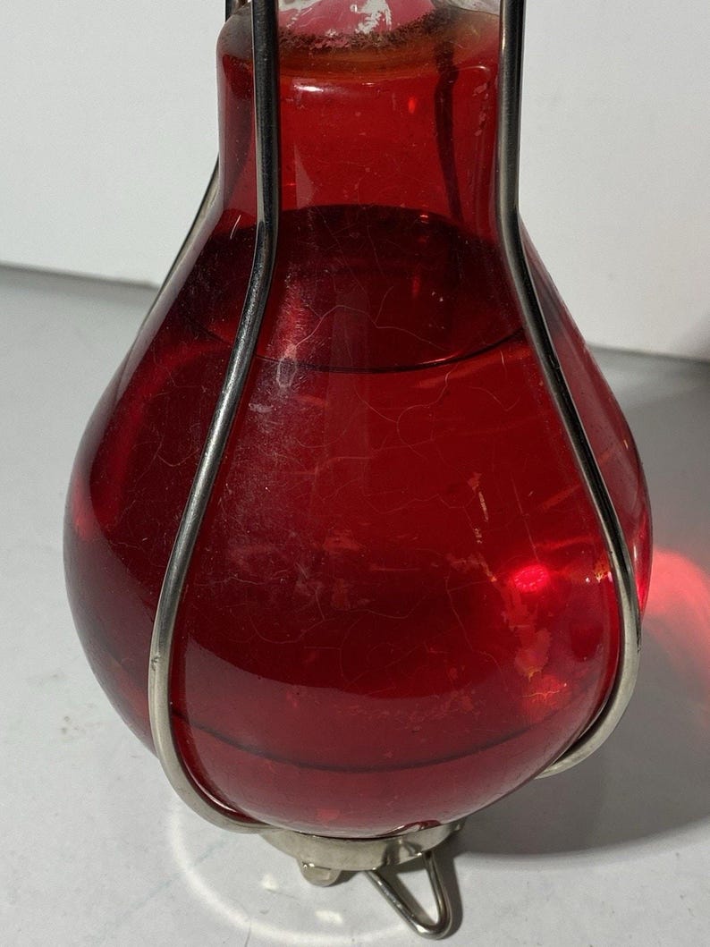 Antique 1800s Red Comet Granade Fire Extinguisher in Hanging Spring ...