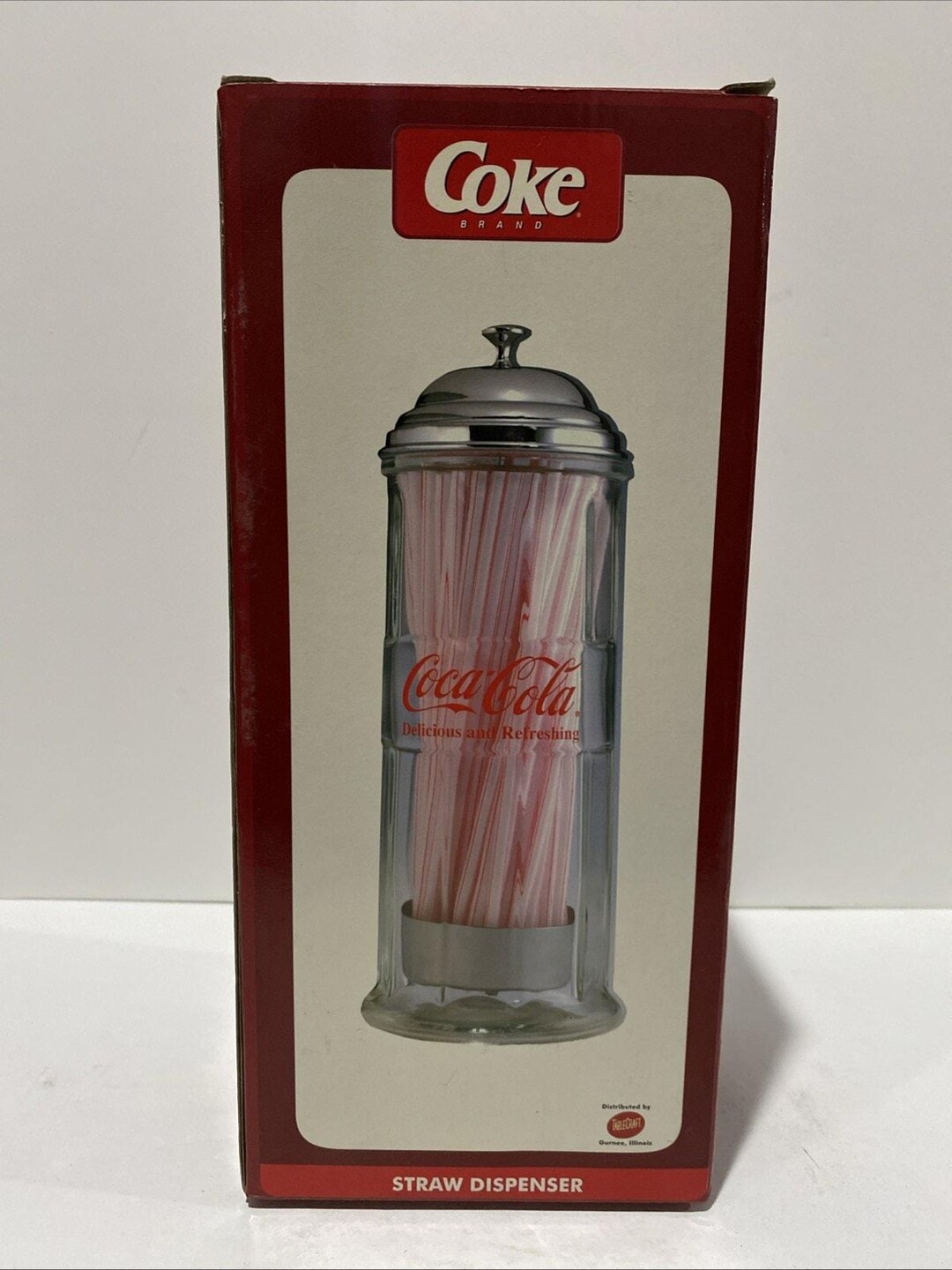 1999 COCA-COLA Glass Straw Dispenser Used With Box - Etsy