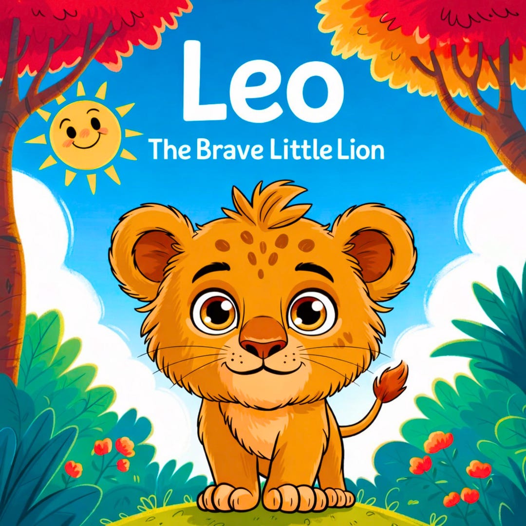 Leo the Lion Coloring Book for Kids Ages 3–7 | Jungle Animal Pages ...
