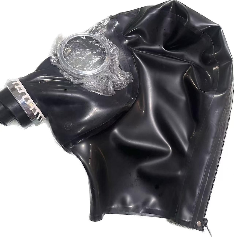 Handmade Latex Rubber Gas Mask Hood, Cosplay Full Face Headpiece - Etsy