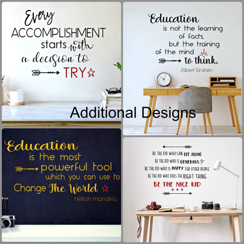 Classroom Decor Teacher Wall Decal Educational Quotes | Etsy